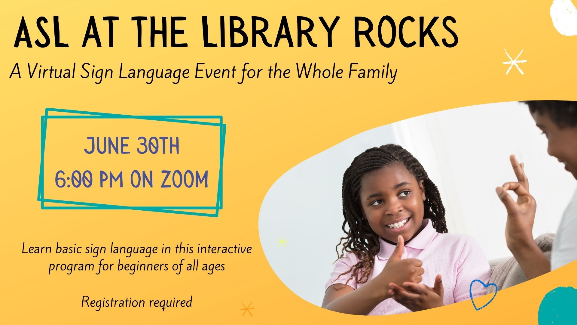 ASL at the Library Rocks! A Virtual Sign Language Event for the Whole Family | Meriden Public ...